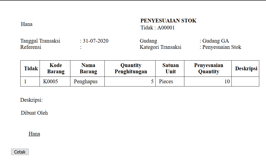 Penyesuaian Stok (Stock Adjustment) – Panduan Penggunaan KartuStok